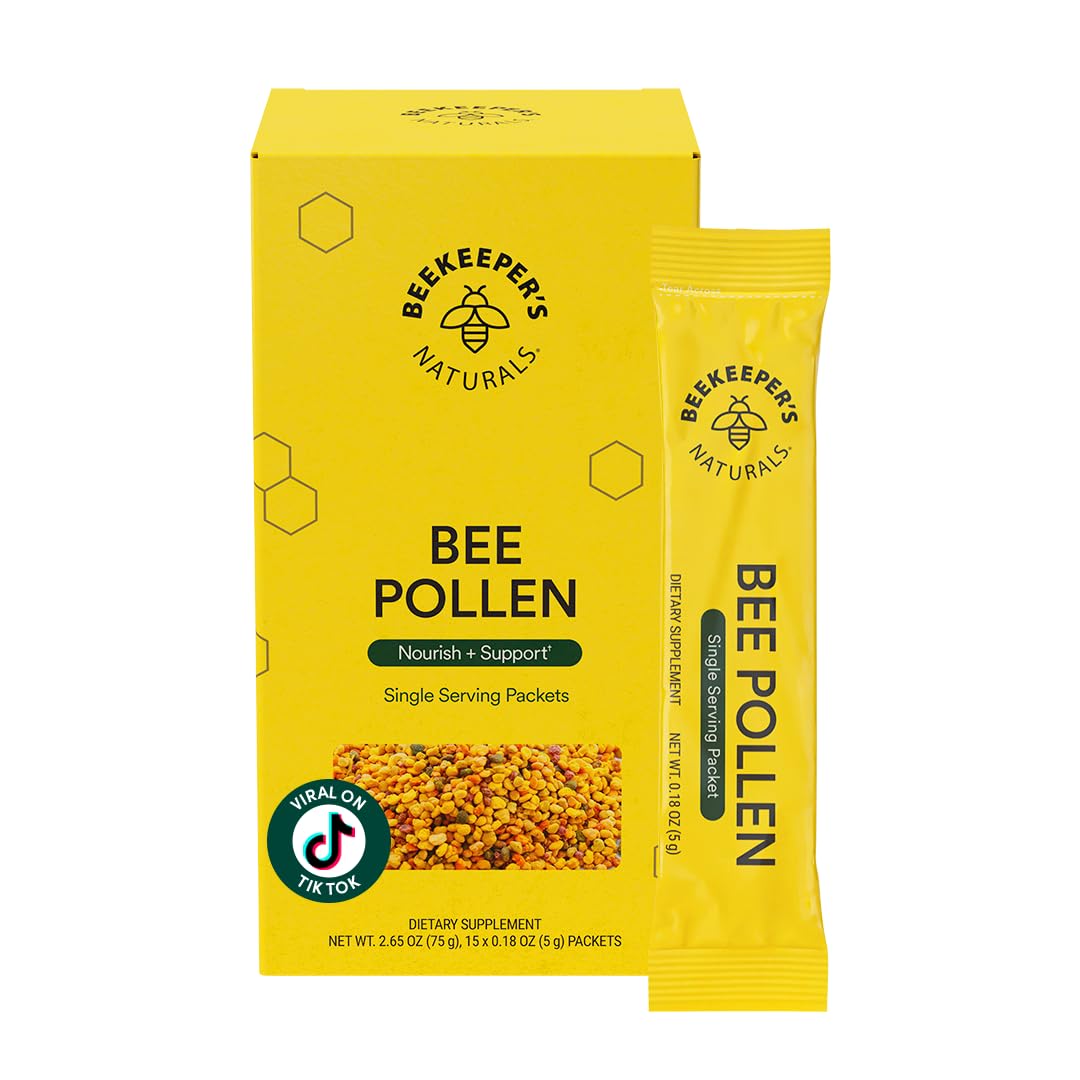 Amazon.com: Beekeeper's Naturals - 100% Raw Bee Pollen Stick Packs ...