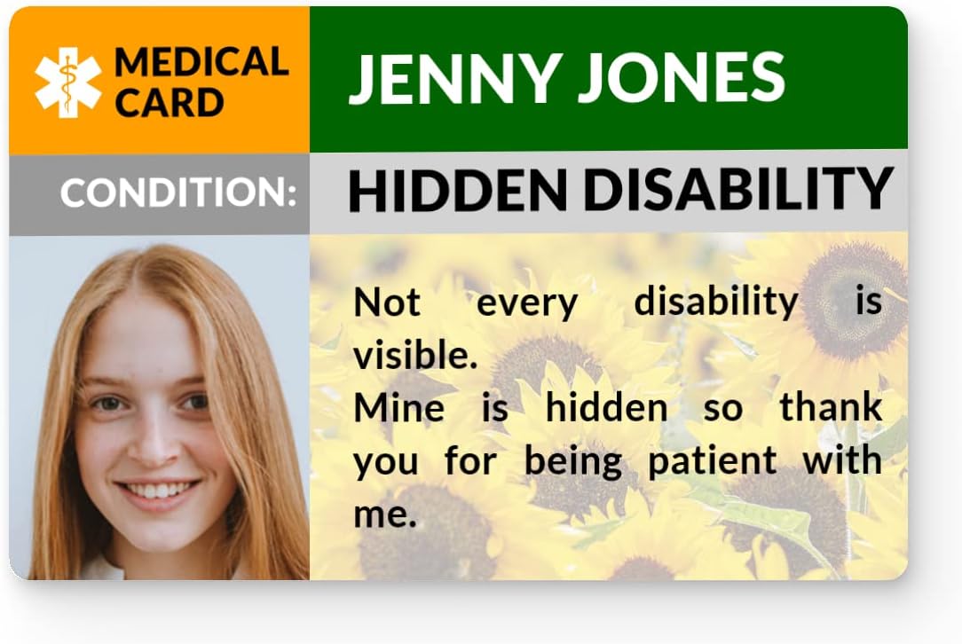 The Card Project UK Hidden Disability Awareness Sunflower Photo Medical ...