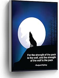 Amazon.com: Rudyard Kipling Quote Canvas Print For The Strength Of The ...