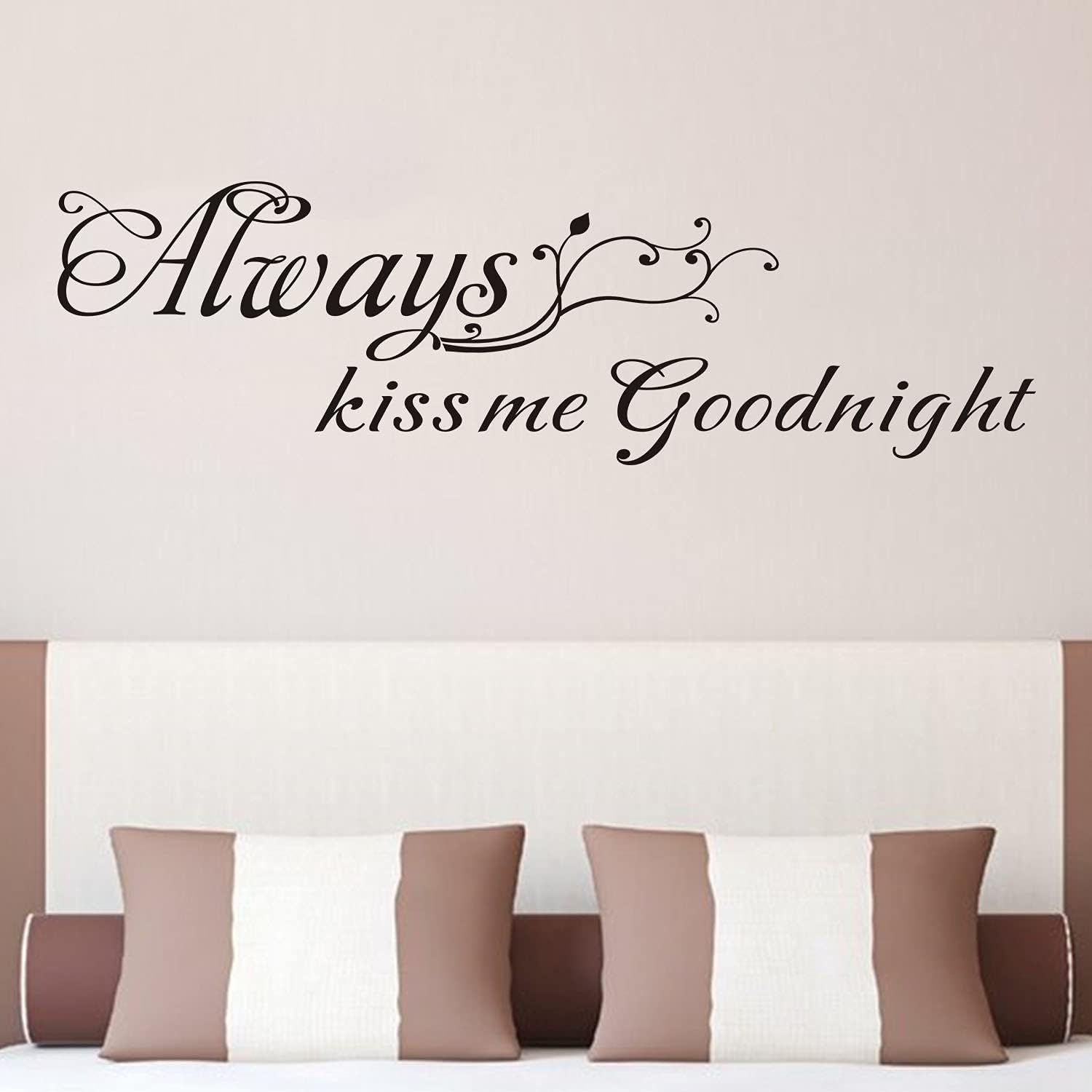 Amazon.com: SEATUNE Always Kiss Me Goodnight Wall Decals - Bedroom Wall ...
