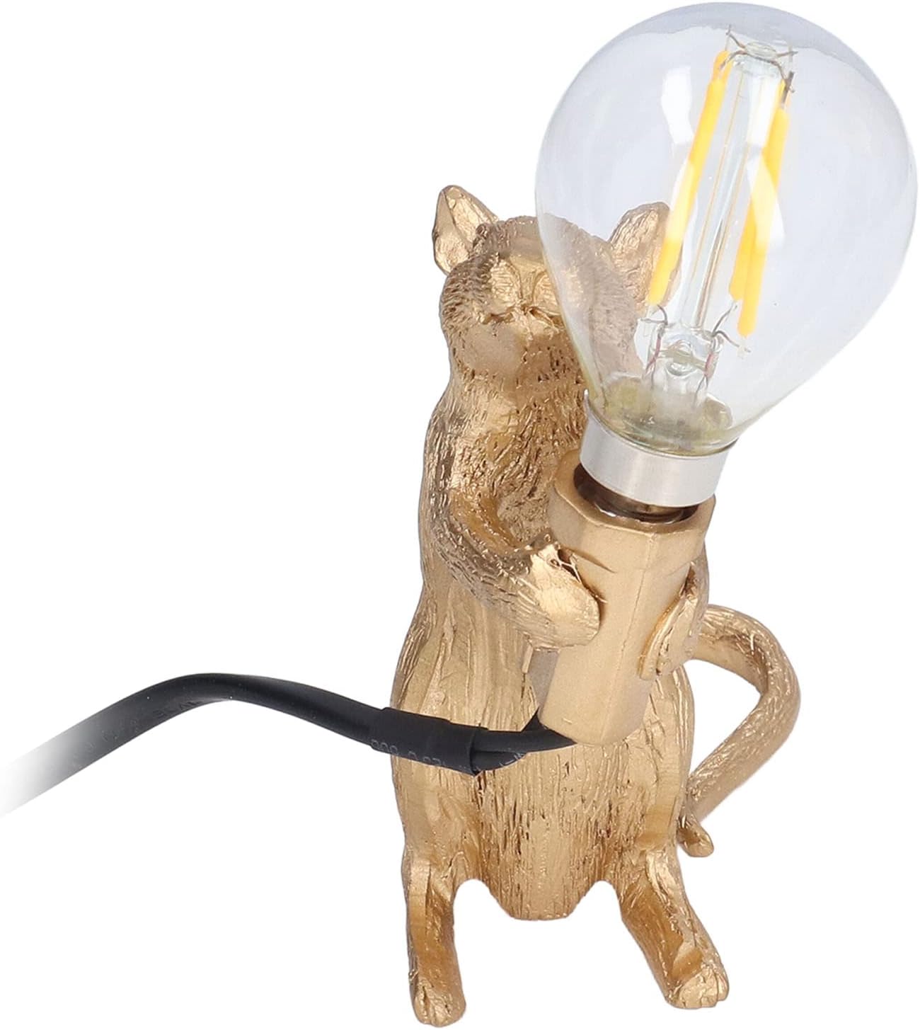 Golden Resin Mouse Desk Lamps Industrial Animal Bedroom Table Light ...