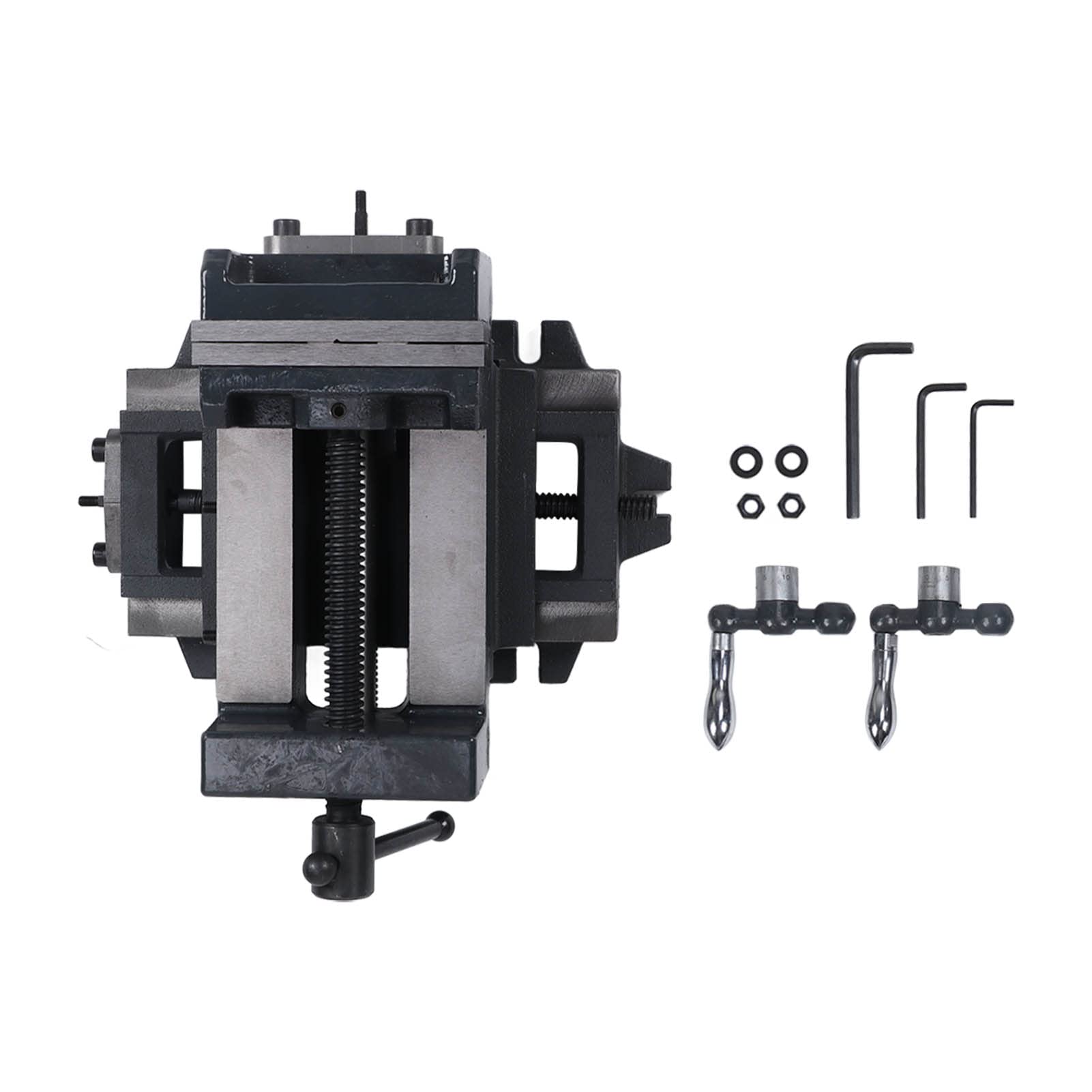 5in Cross Slide Drill Press Vise Cast Steel Precise Bench | Desertcart ...