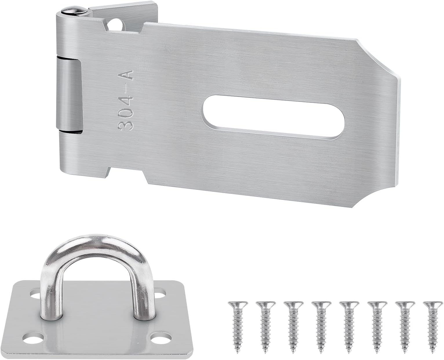 SZXMDKH Door Padlock Hasp, 3 Inch Stainless Steel Hasp and Staple Shed ...