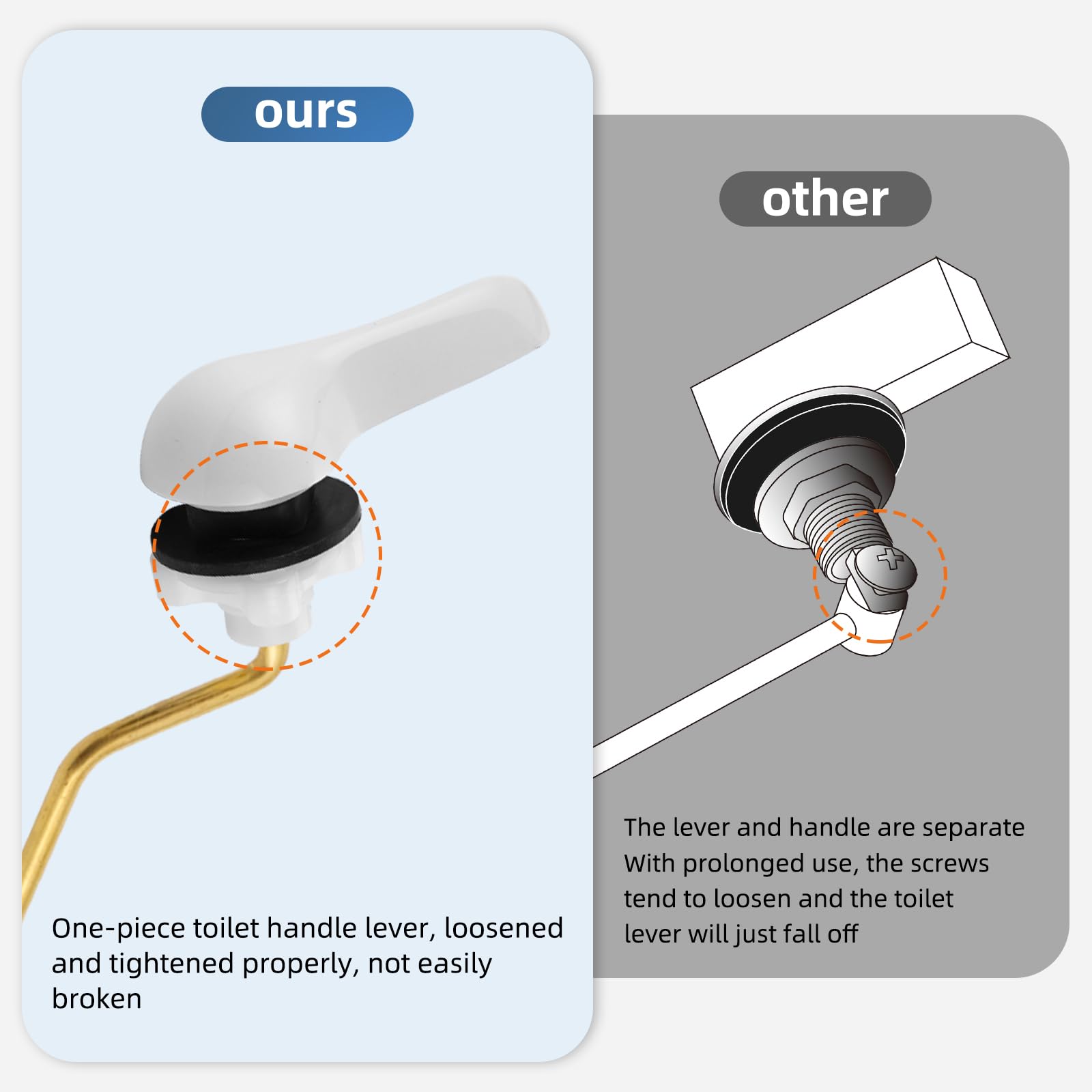 Snapklik.com : Universal Metal Toilet Tank Flush Lever Replacement ...