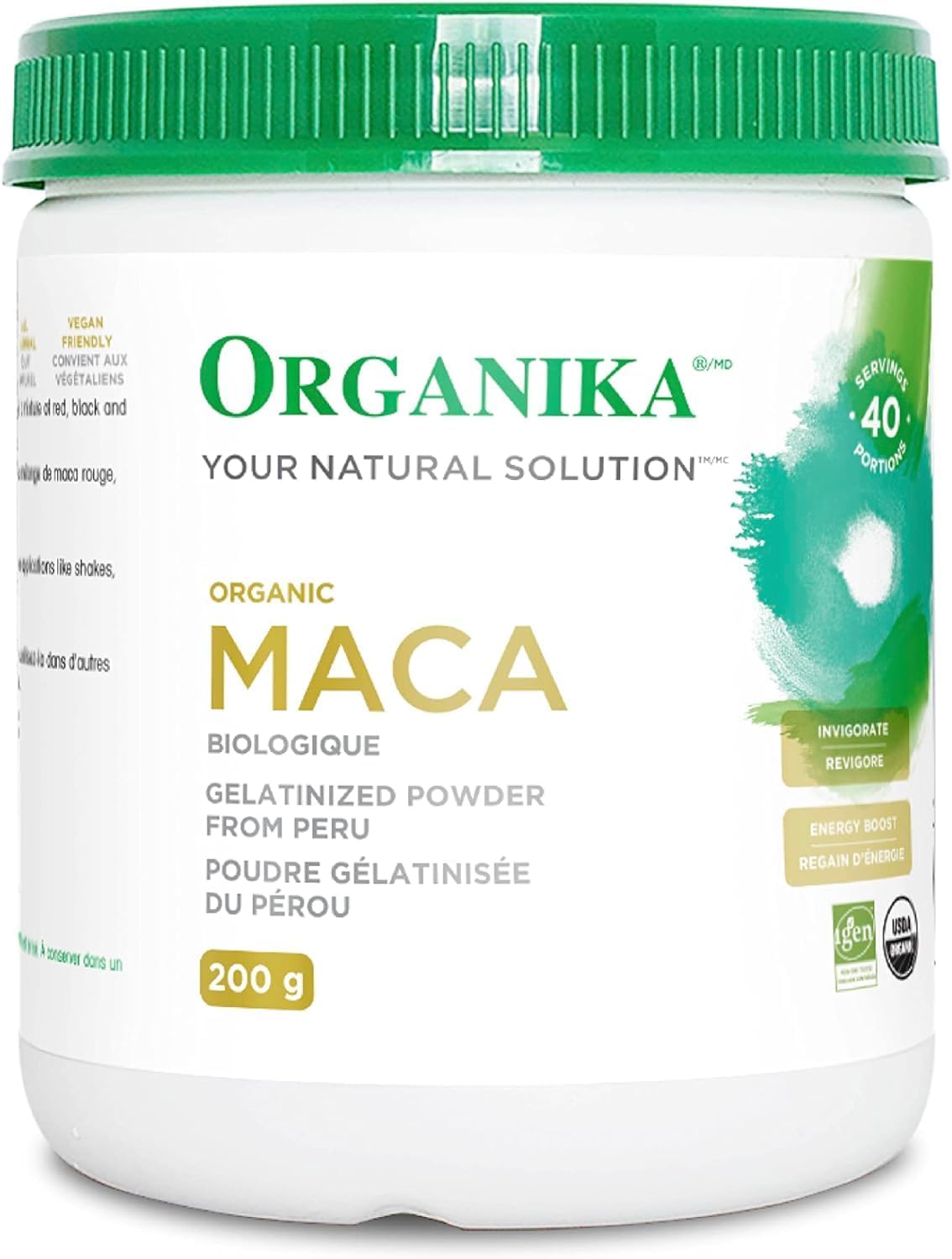 Organika Maca Certified Organic Powder- Gelatinized for High ...