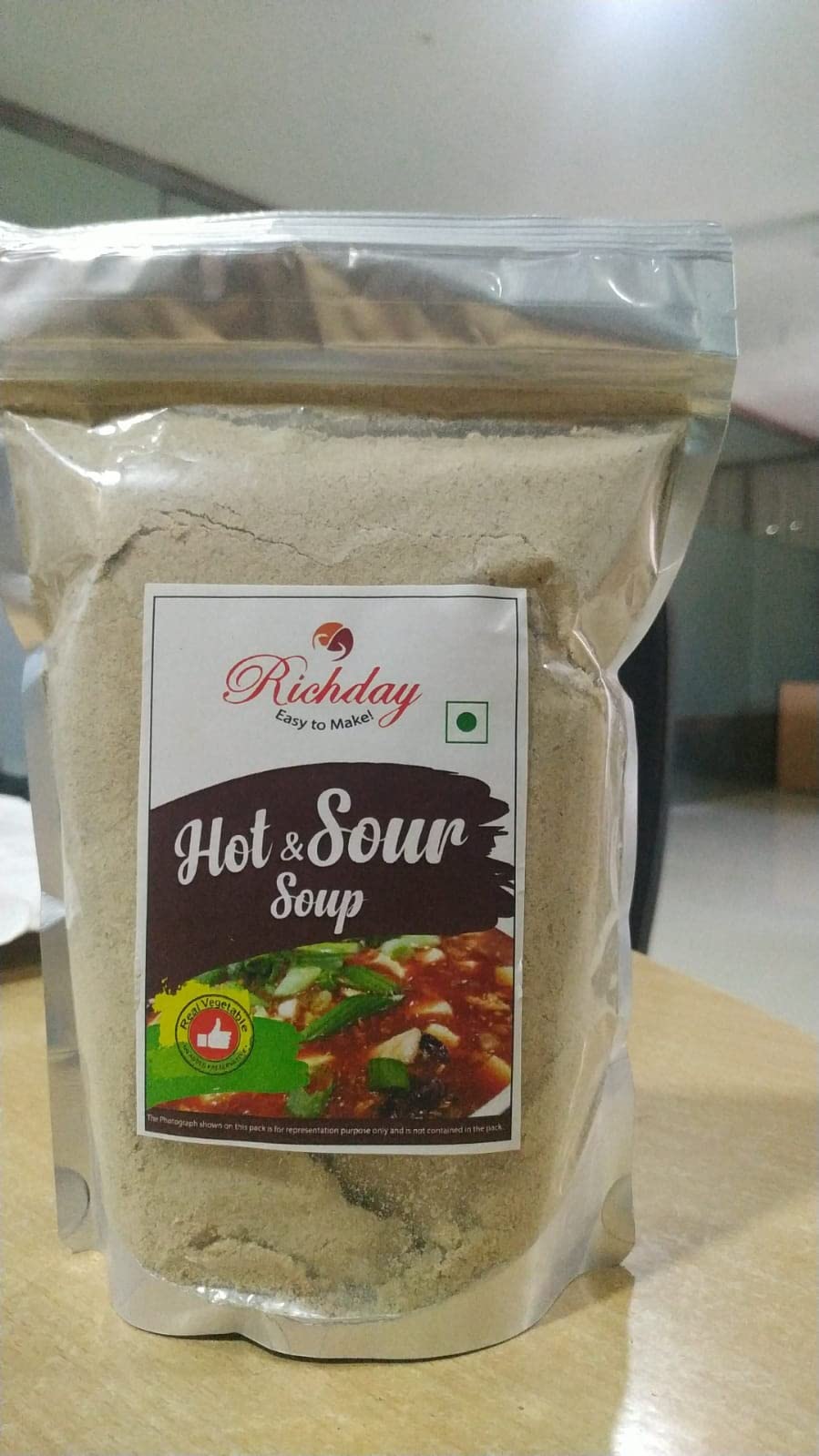 Richday Hot & Sour Veg Soup 15 g Each Powder Premix Packet, Easy to ...