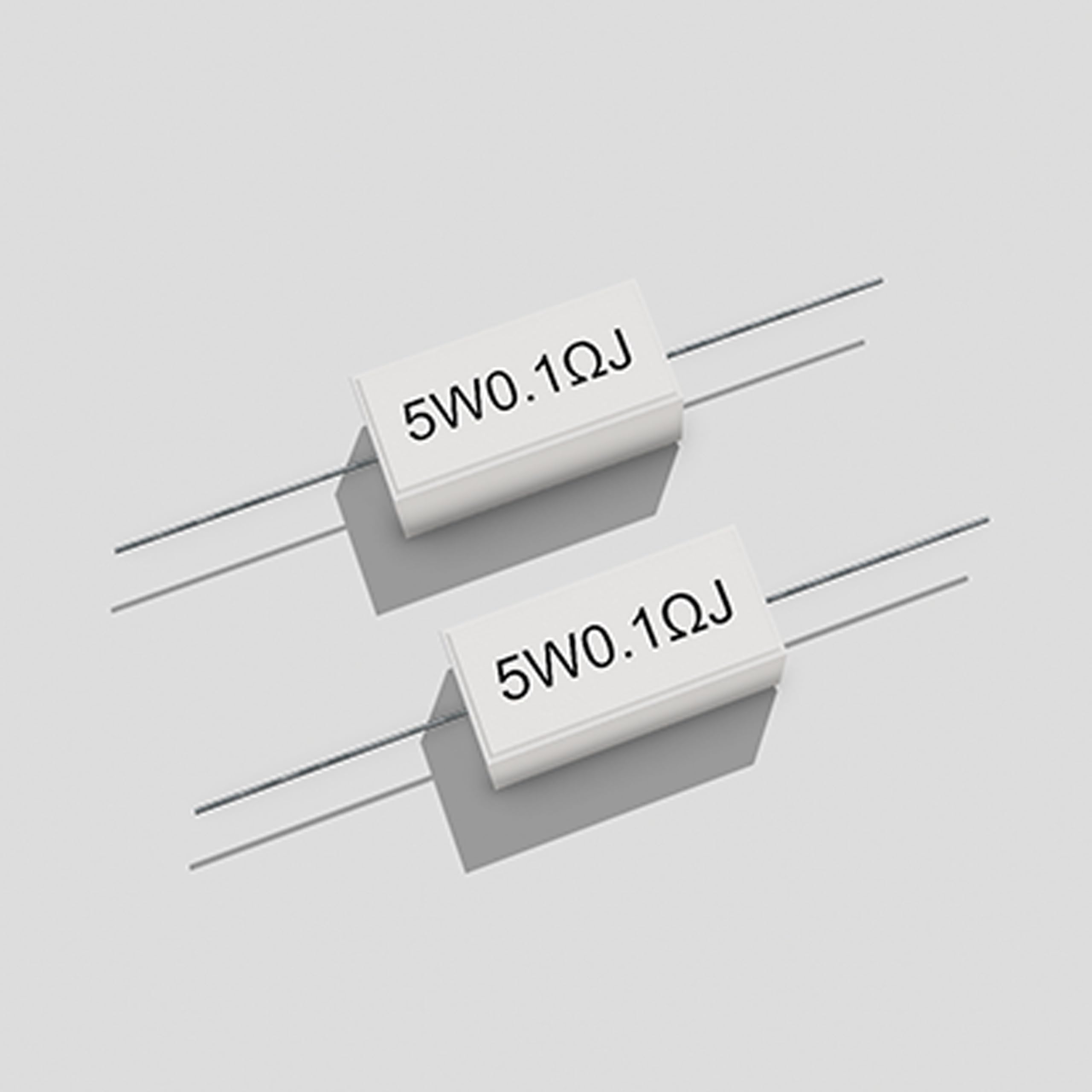 Snapklik.com : 2 PCS Cement Resistor, 0.1 Ohm 5 Watt Resistor,1KV 5% ...