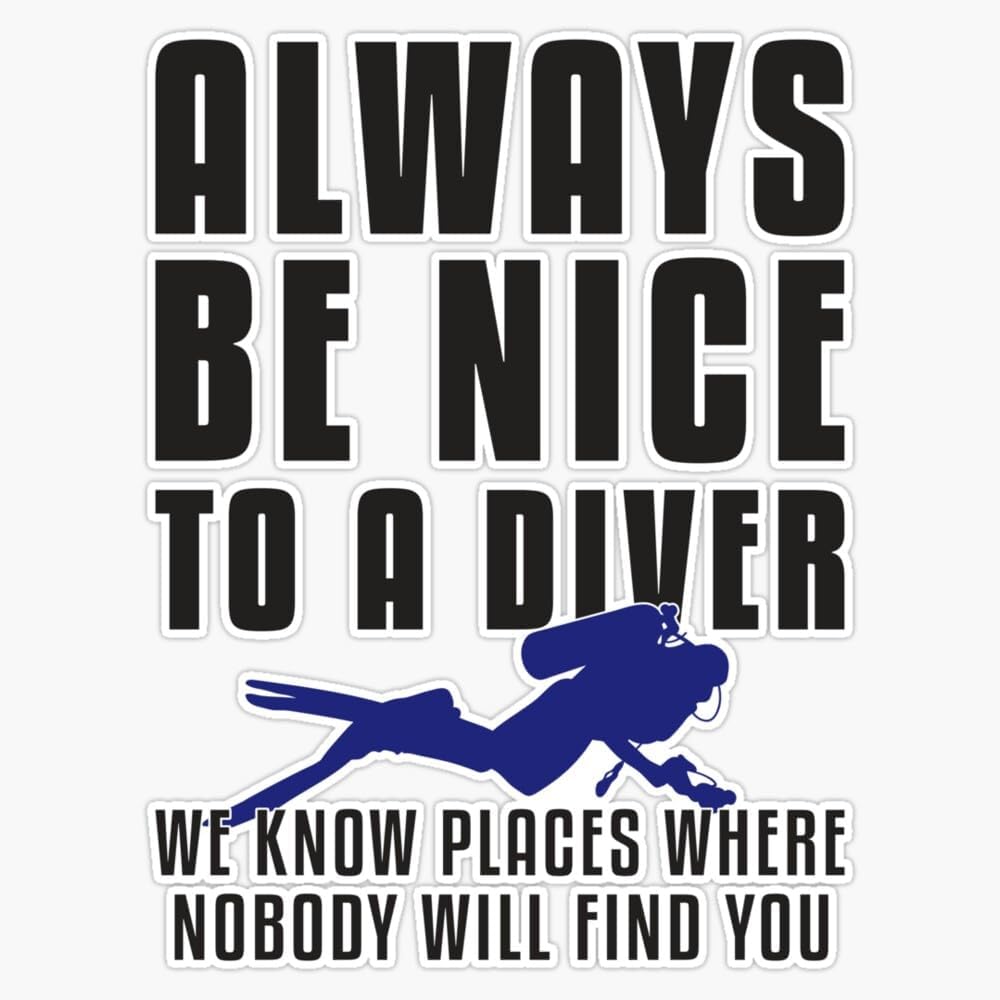 Amazon.com - Diving Scuba Diving Diver Dive Funny Sea Gift Bumper ...