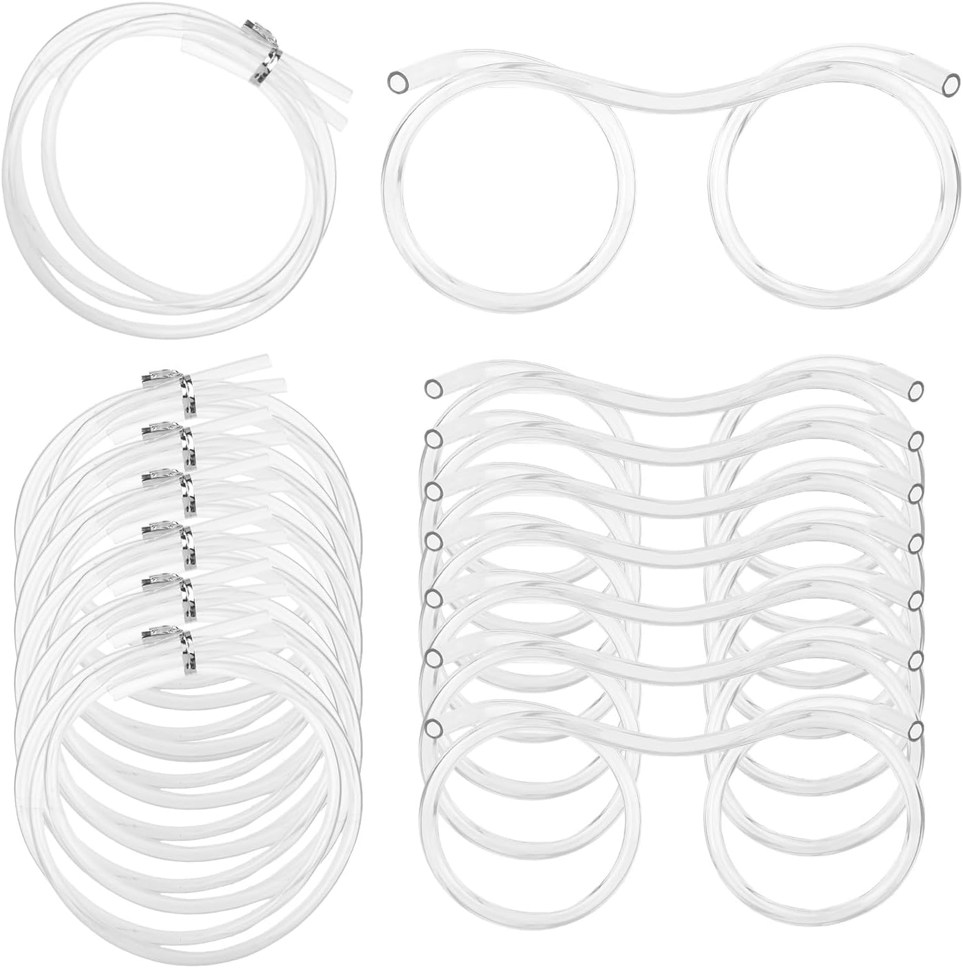 Amazon.com: 8 Pcs Novelty Loop Straw Glasses, Fun Loop Eye Straws ...