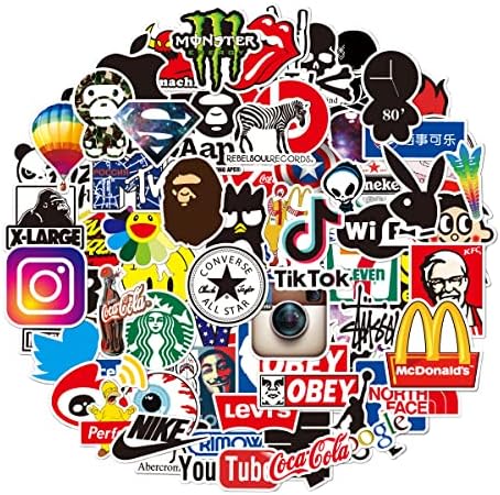 200 PCS Street Fashion Tide Brand Sticker Pack Cute Aesthetic Trendy ...