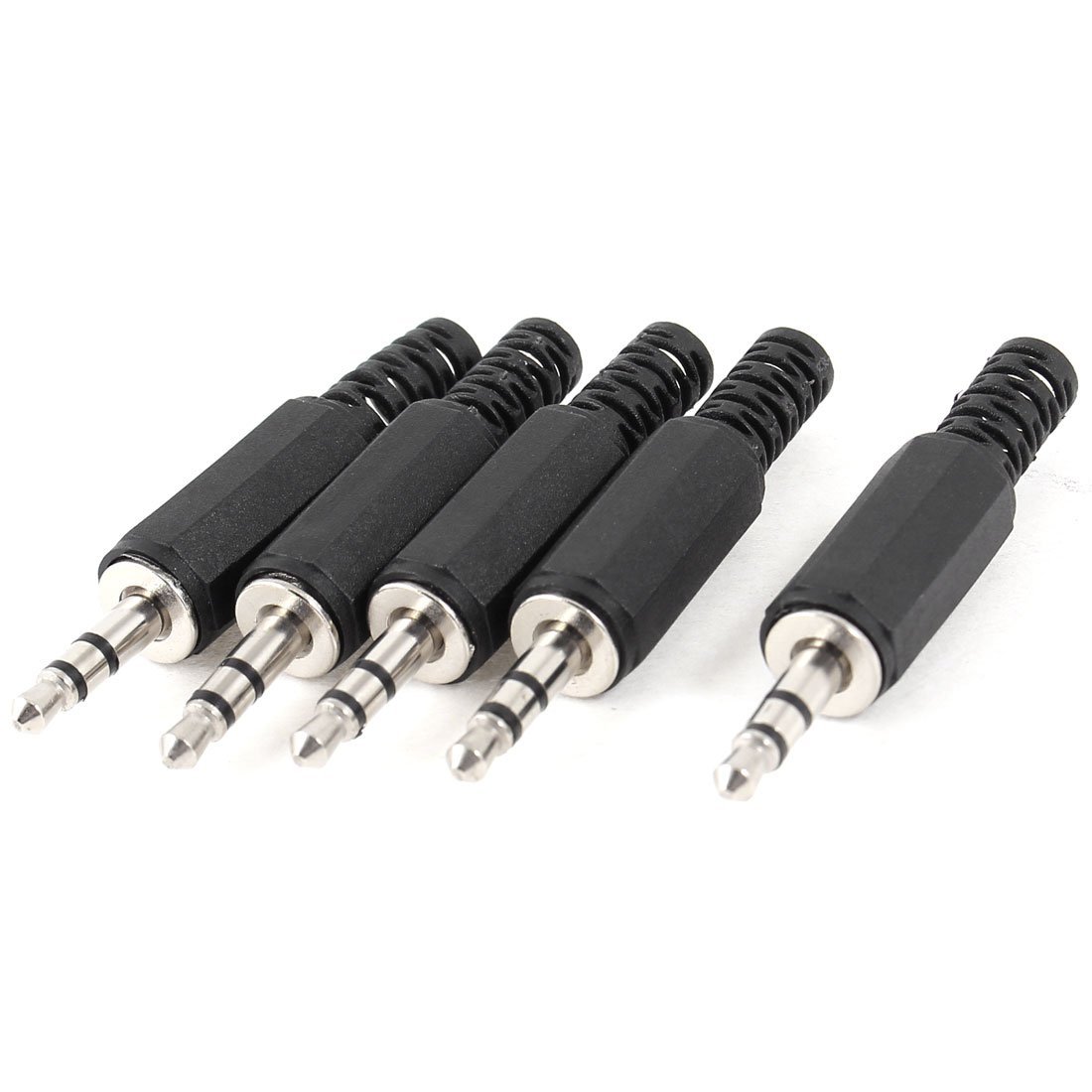 BIG BOOM® 5 Pcs Black Housing 3.5mm Audio Jack Headphone Connector ...