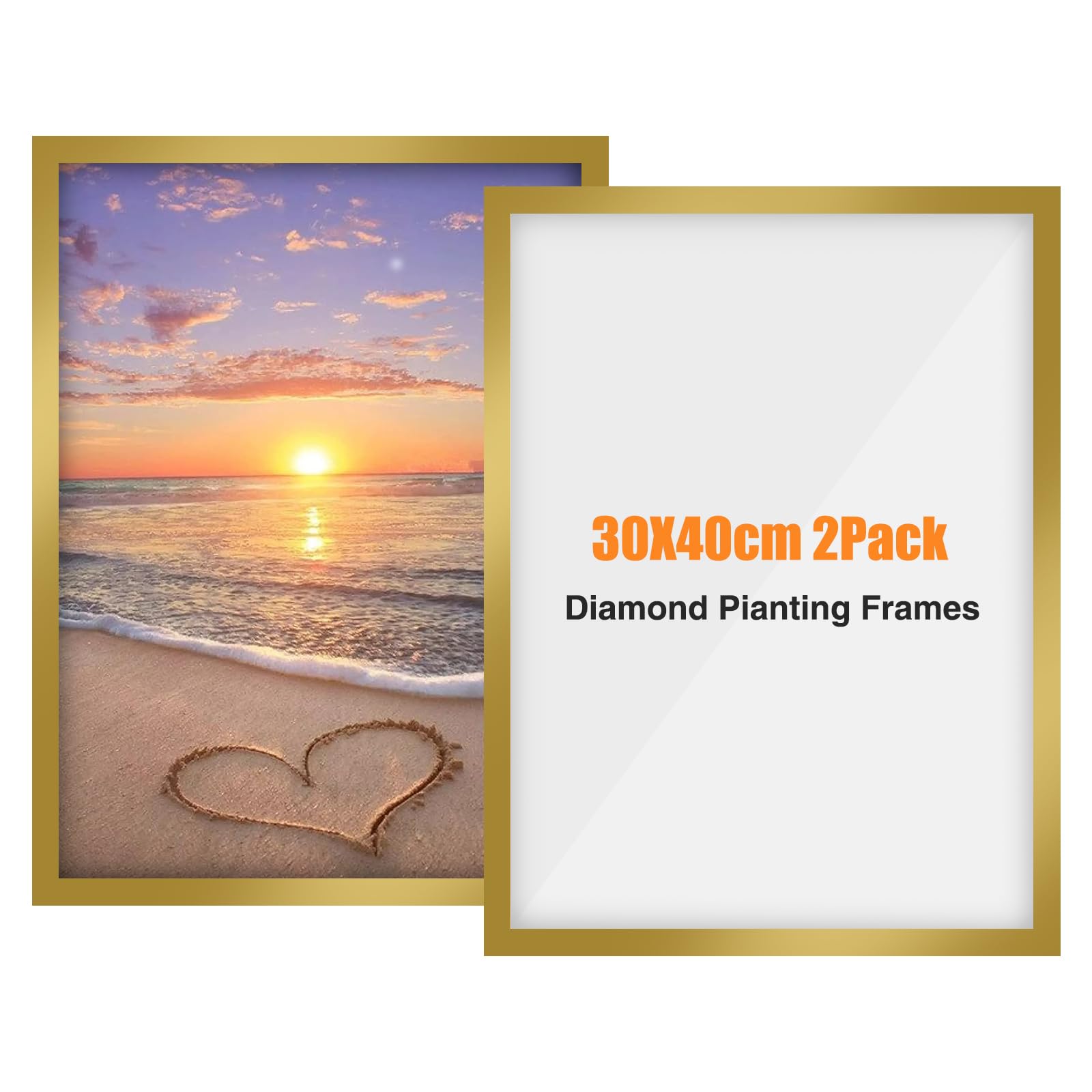 Amazon.com: NAIMOER 2Pack Diamond Art Frames, Frames for 12x16in ...