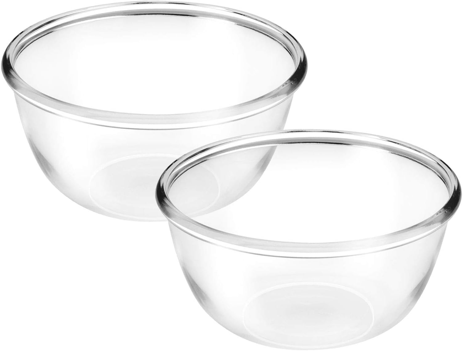 Buy Treo By Milton Glass Mixing Bowls Set of 2, 1000 Ml (Transparent ...