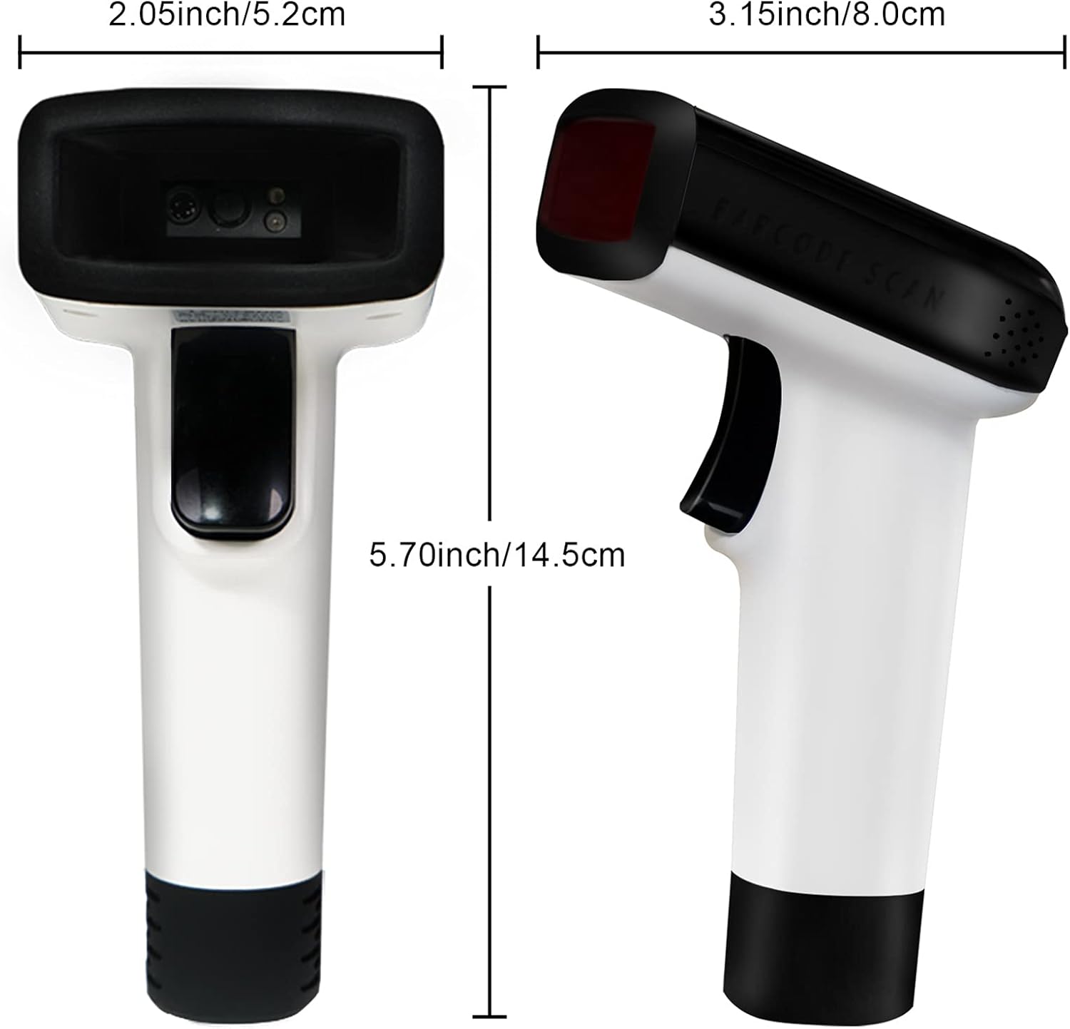CHITENG Wireless Barcode Scanner, 1d 2d Barcode Scanner Wireless Work ...