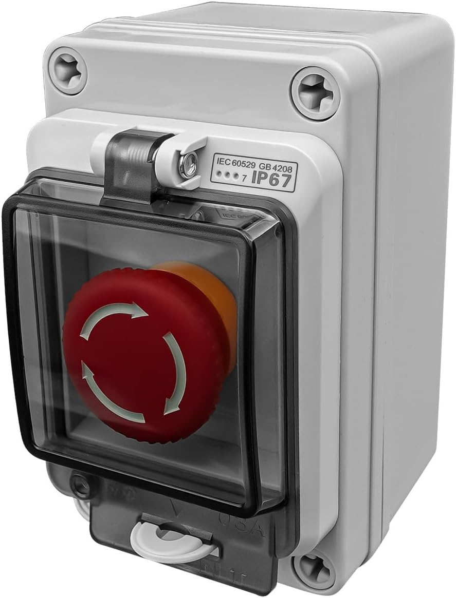 Amazon.com: Emergency Power Off Push Button, 2-7/8" D : Industrial ...