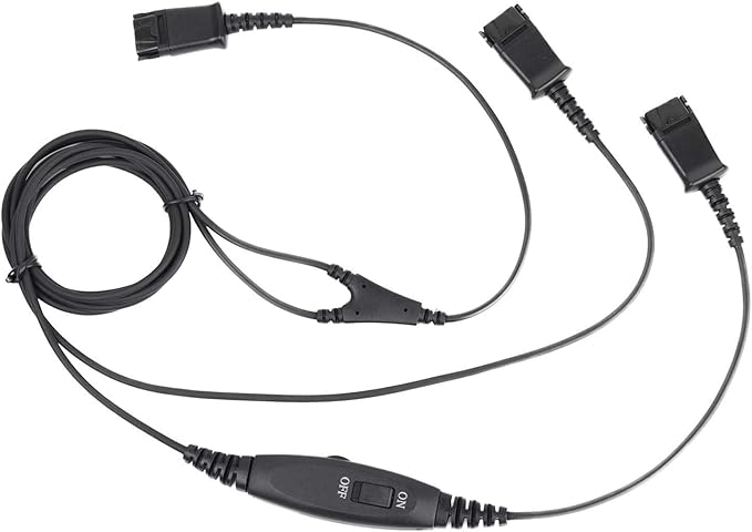 VoiceJoy Supervisor Splitter Y-Cord with Switchable Mute Button and ...