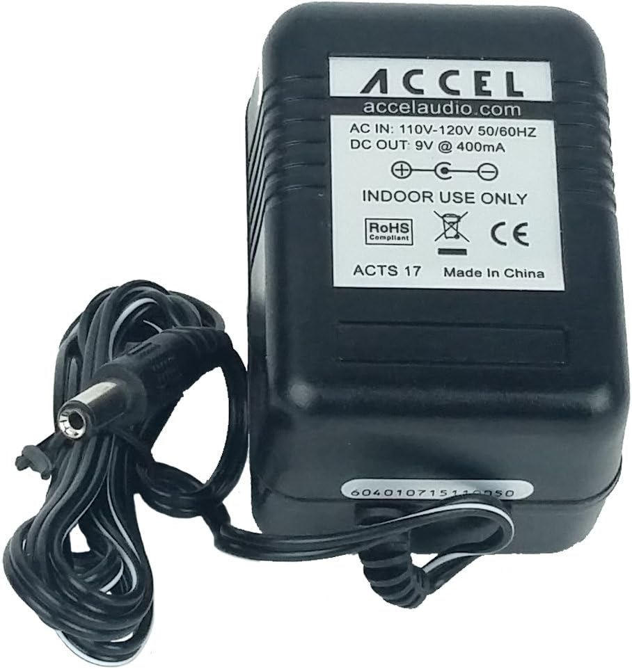 Amazon.com: Wall Wart Adapter Center Negative Barrel 9V @ 400mA ...