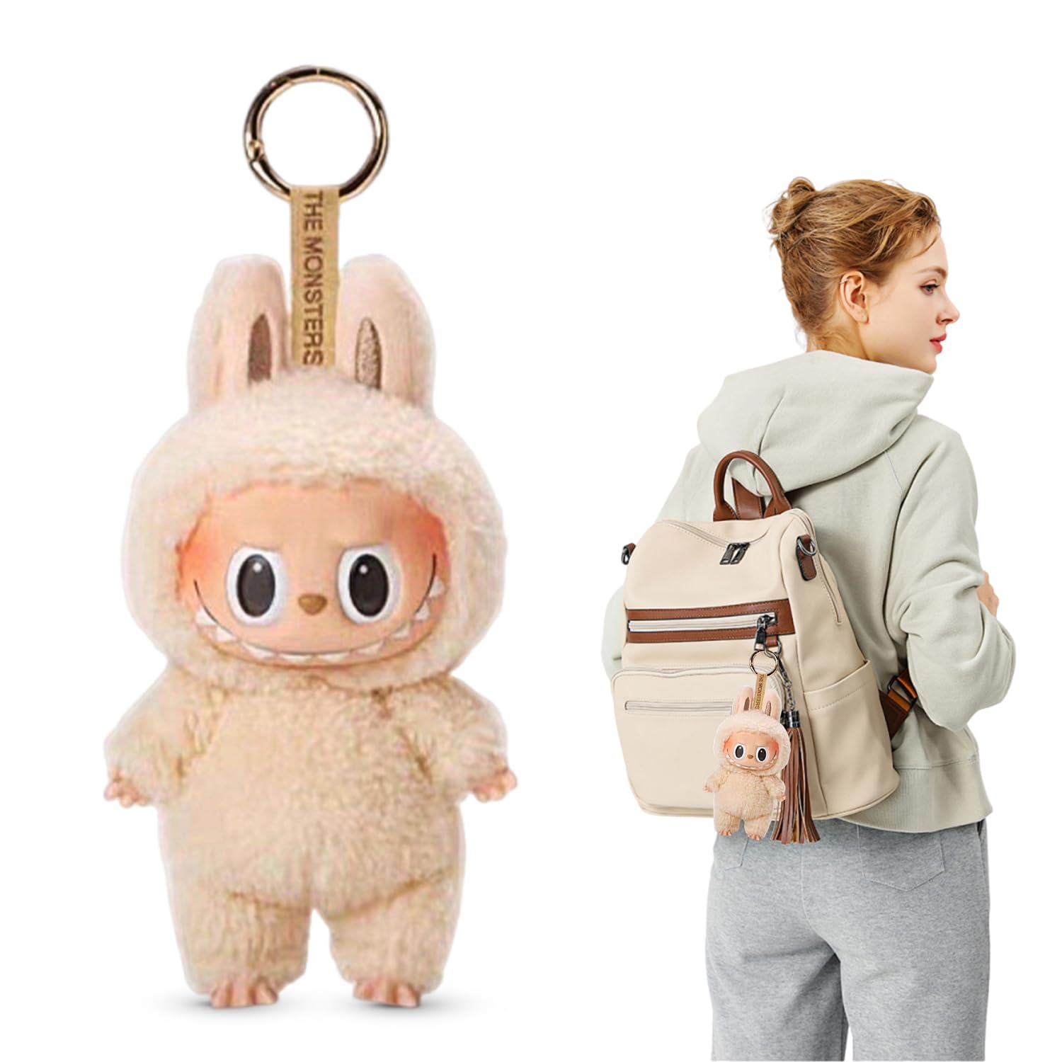 Labubu Popmart Monster Keychain Labubu Doll Labubu Plush Key Ring ...