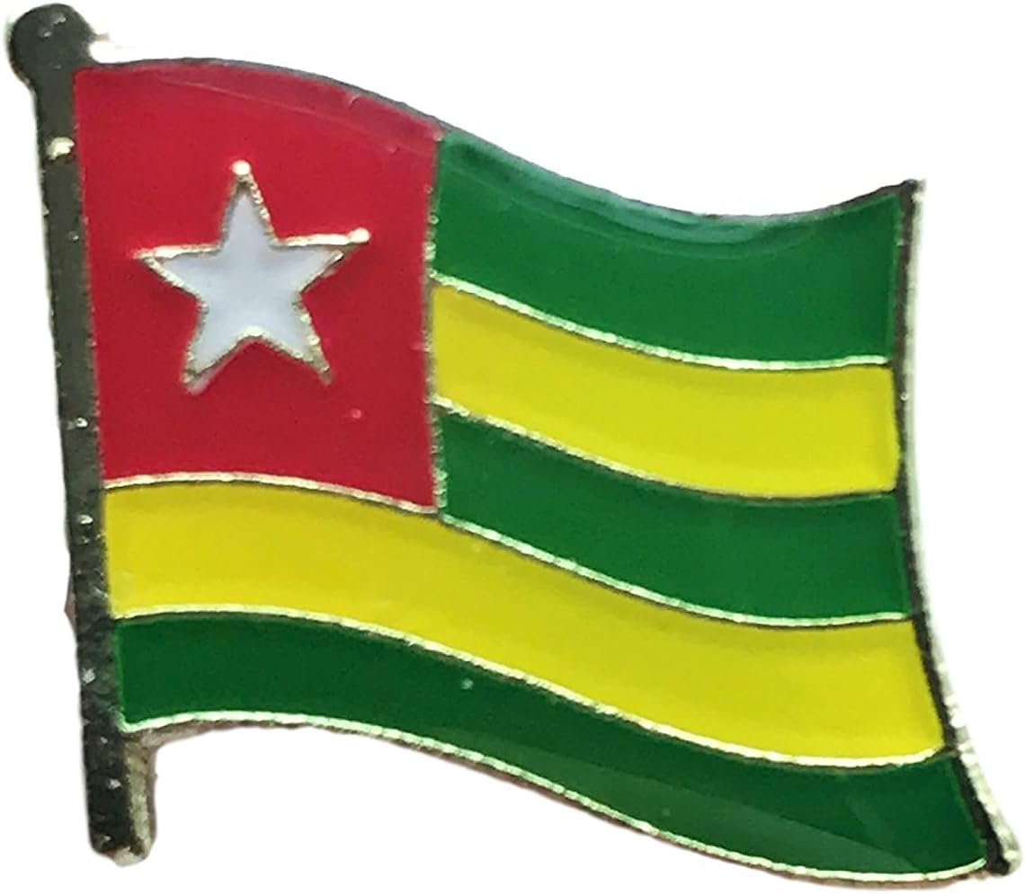 Amazon.com: AES Togo Country Flag Bike Hat Cap Lapel Pin : Clothing ...