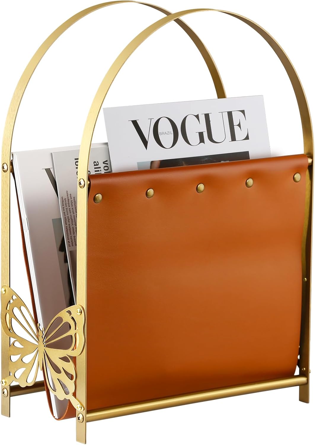 Amazon.com: Aocii Magazine Holder, Artificial Leather Magazine Rack ...