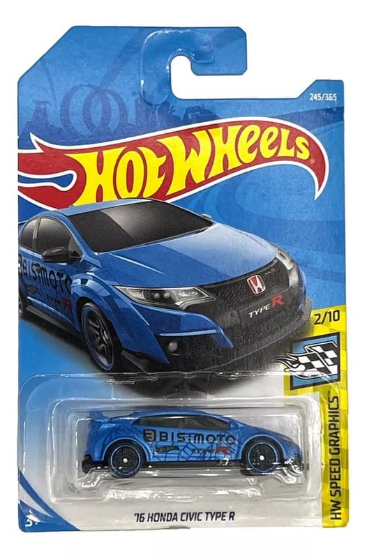 Hot Wheels 16 Honda Civic Type R HW Speed Graphics Ages 3 and Up (Blue ...