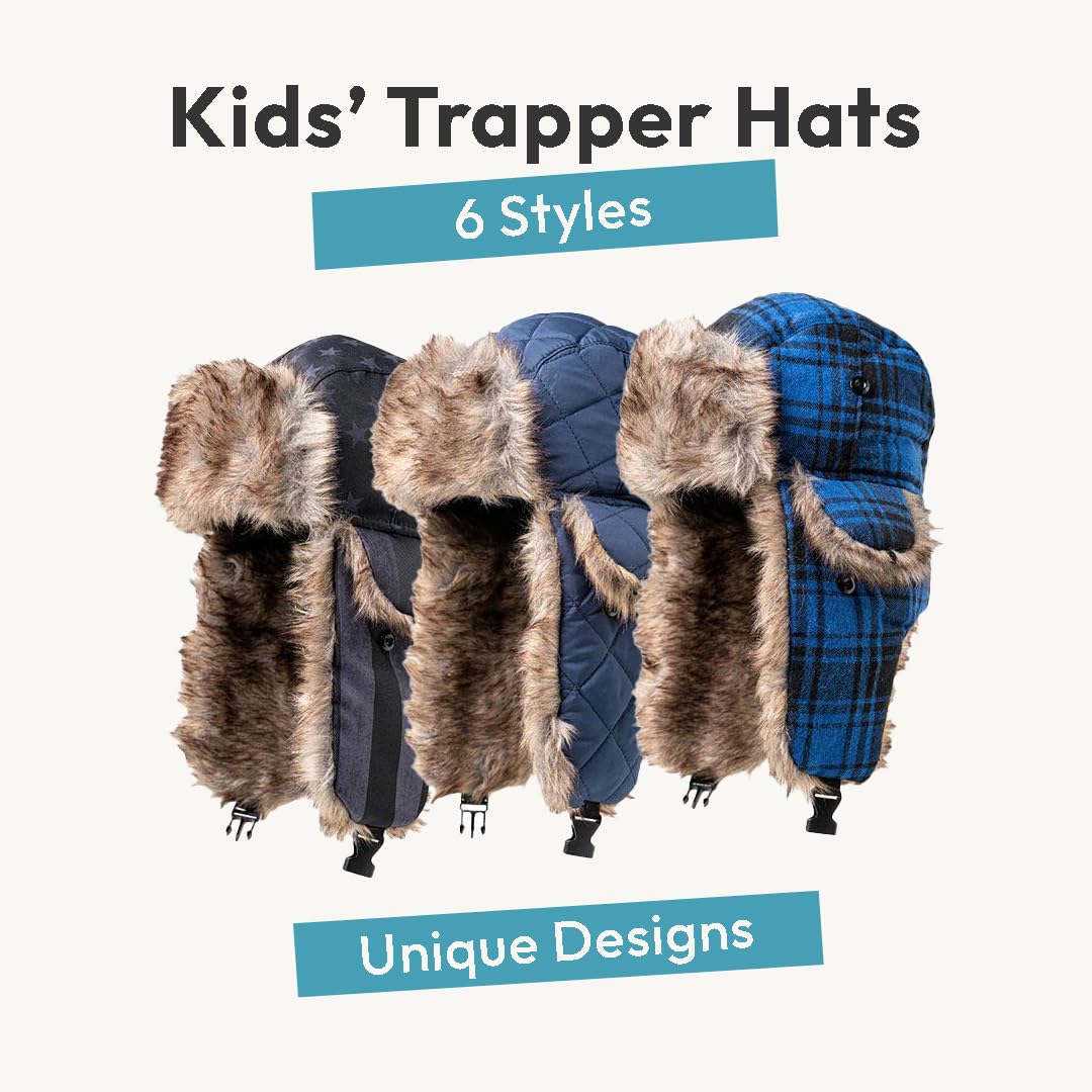 Snapklik.com : S A Company Kids Trapper Hat, Winter Hats For Boys ...