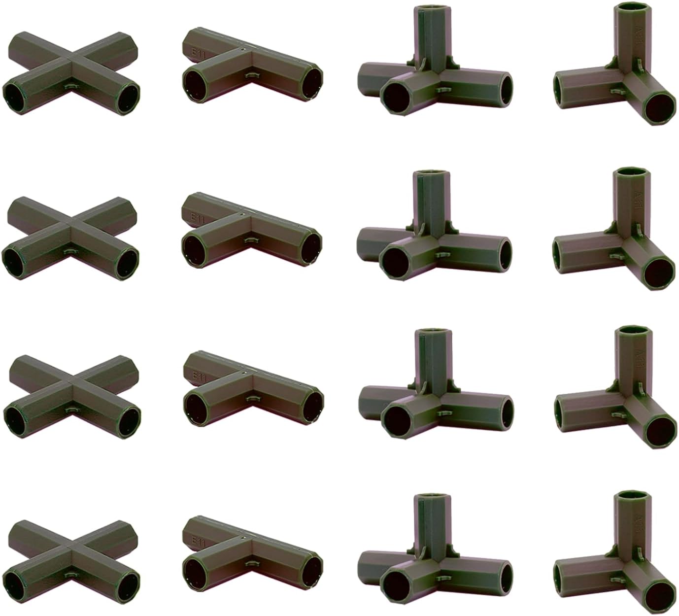 Amazon.com: 10Pcs 3 Way Tee 16mm PVC Fitting Build Aluminum Heavy Duty ...