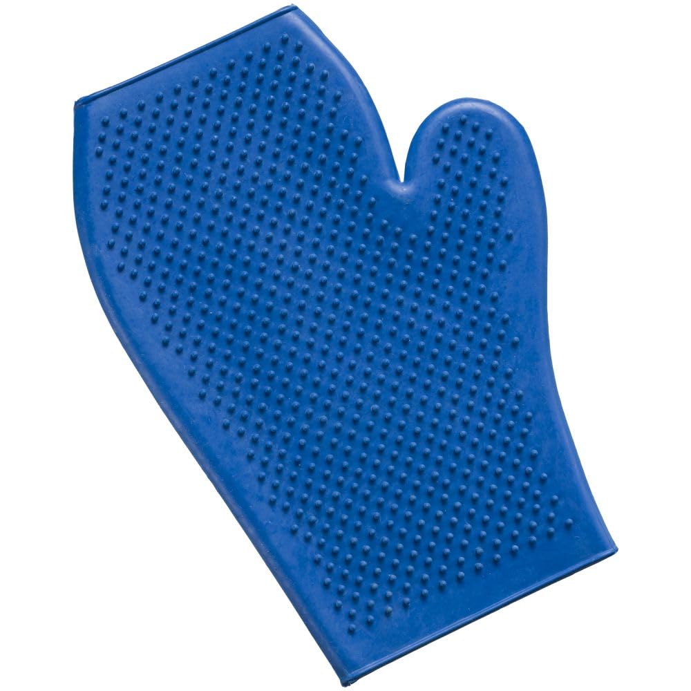 Amazon.com: Tough 1 Rubber Grooming Gloves, Royal Blue : Pet Supplies