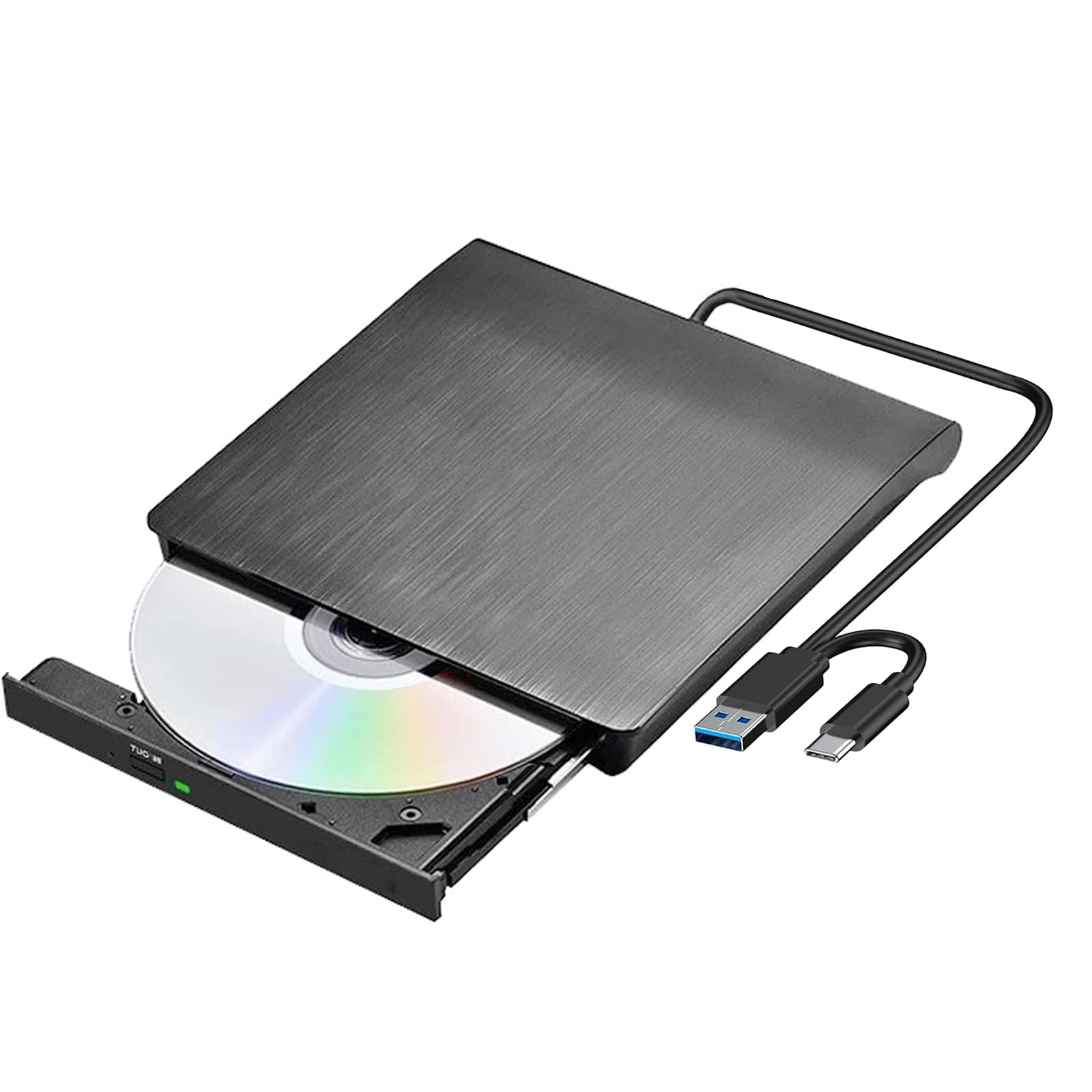 External CD DVD Drive, Portable USB 3.0 Type-C DVD/CD RW Writer Burner ...