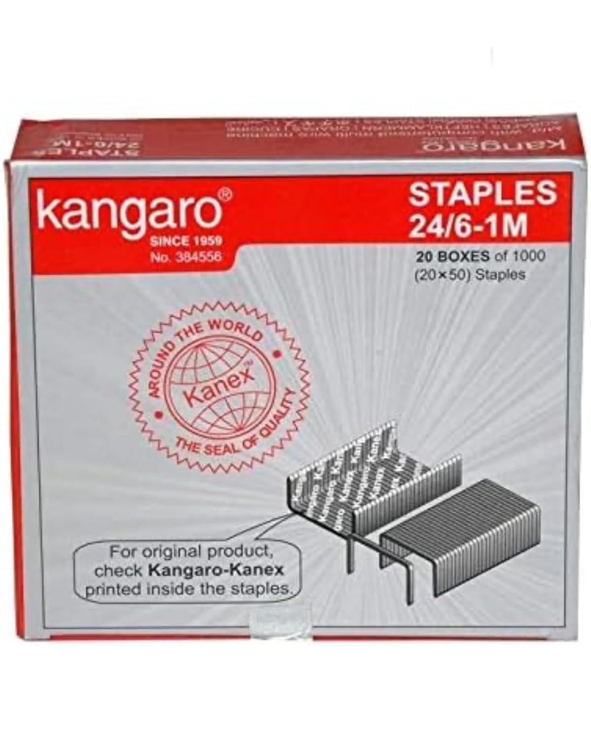 Kangaro Staples No. 24/6 Pack Of 20 : Amazon.in: Office Products