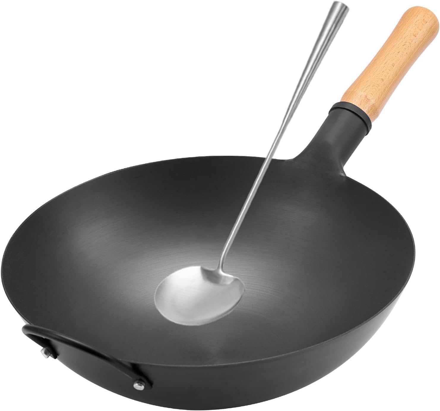 Amazon.com: WANGYUANJI Iron Wok, 14.17’’ Traditional Round-Bottom Wok ...