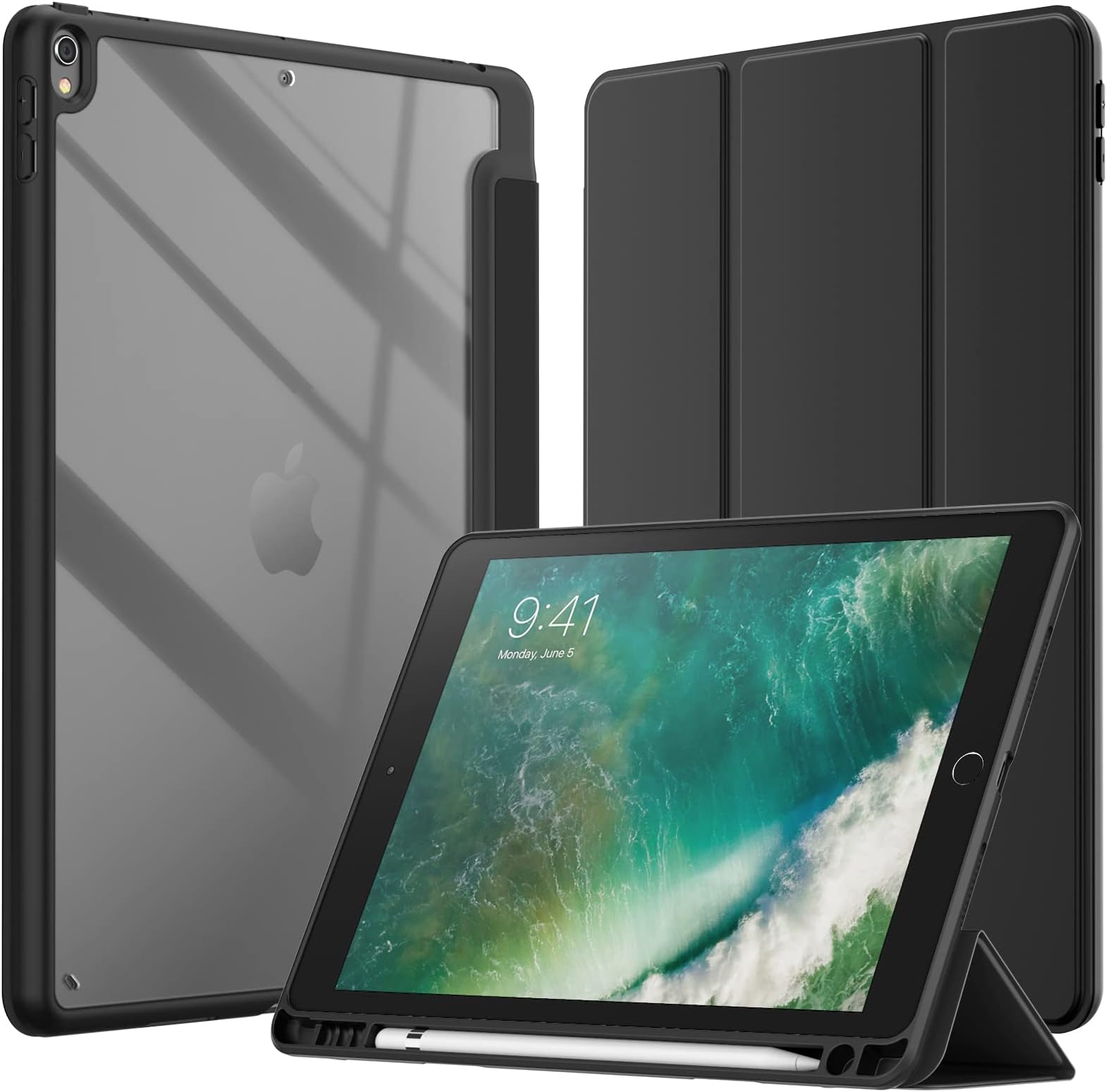 JETech Funda para iPad Air 3 (10,5 Pulgadas 2019, 3.ª Generación) y iPad Pro 10,5 con Portalápiz ...