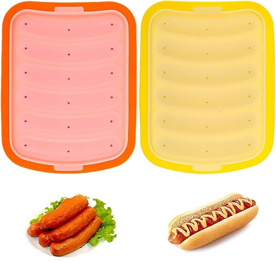 Wurstform,2 Stück Silikon-Wurstform,Hot Dog-Form,DIY Hot Dog-Form,Hot ...