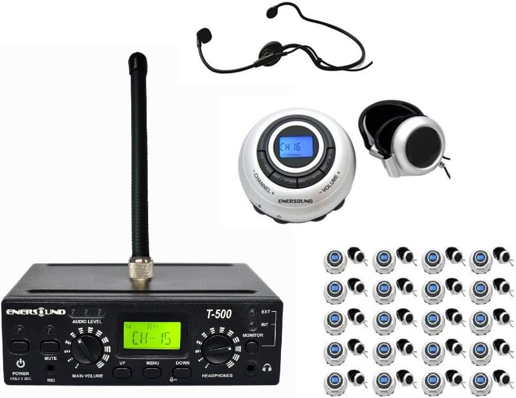 Amazon.com: Enersound 20-Person Interpretation System with Interpreter ...
