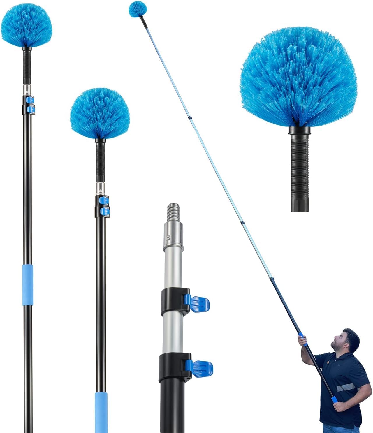 Amazon.com: Hicavar 6-19 Ft Cobweb Duster with Extension Pole, 30 Foot ...