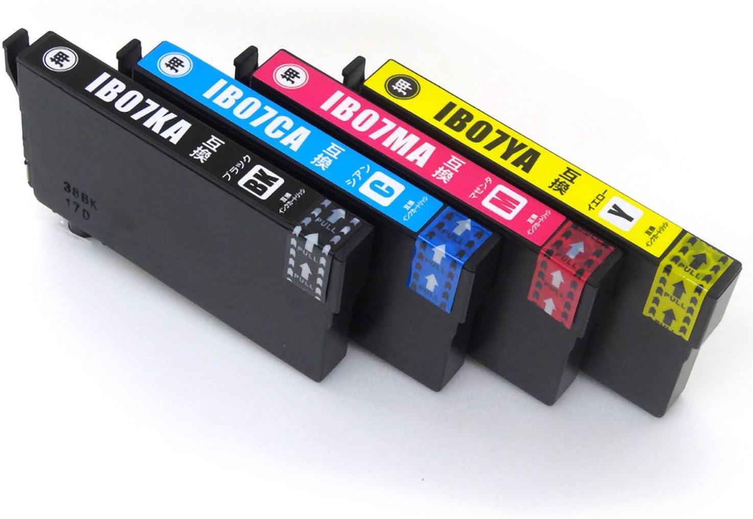 Amazon.co.jp: こまもの本舗 エプソン対応インク IB07A 互換インク 4色セット IB07KA IB07CA IB07MA IB07YA 互換インク ブラック シアン マゼンタ ...