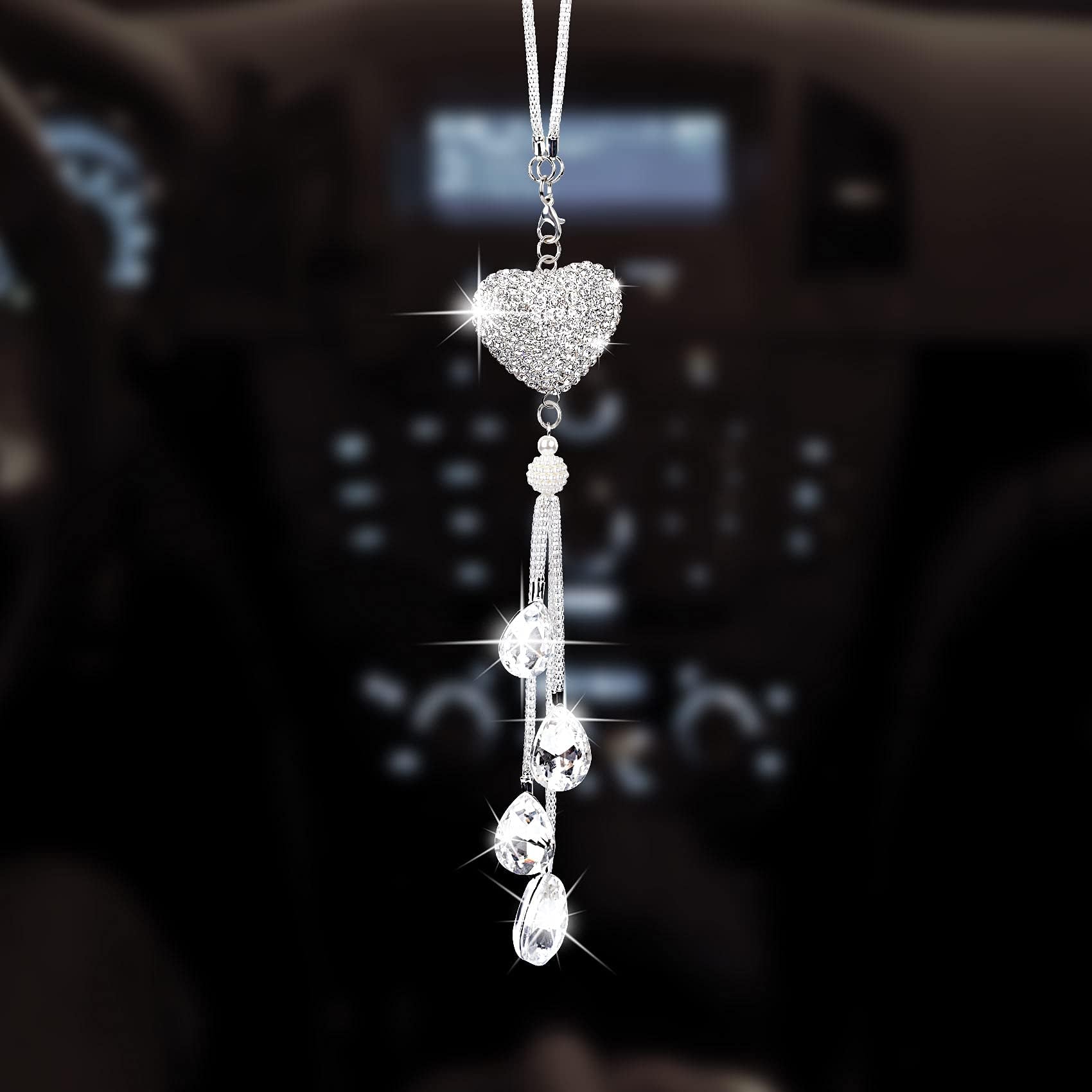 Amazon.com: Butterfly Car Hanging Ornament, Elegant Rhinestones ...