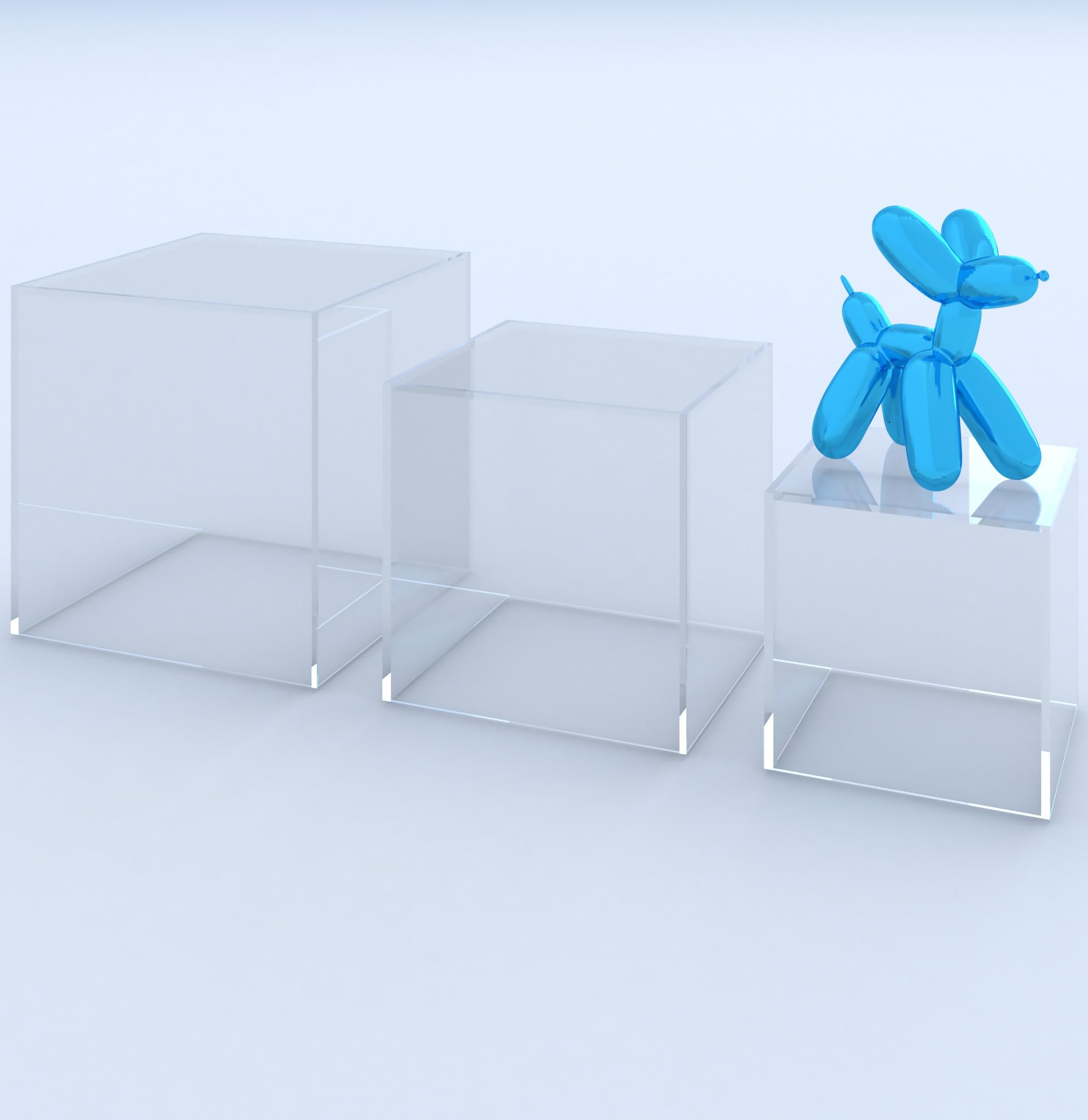 Snapklik.com : MIMILU 3 Pc Acrylic Cube Display Box Risers 6",5",4 ...