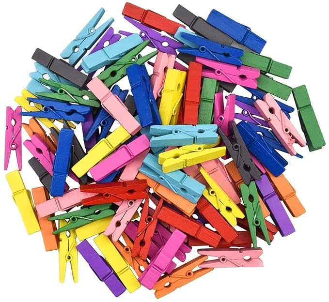 MOOLYAVAAN Products Mini Color Wooden Clips for Decorations, Photos and ...
