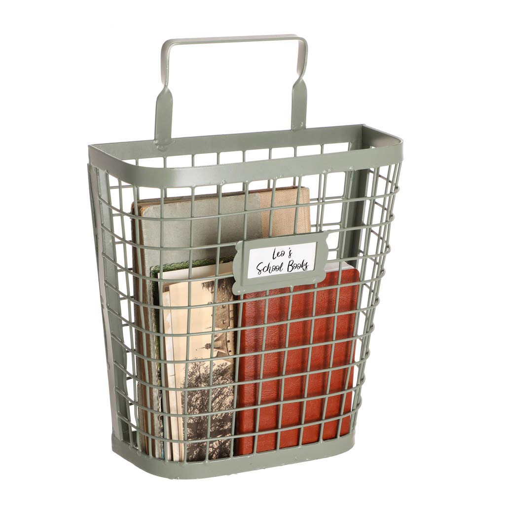 Green Magazine Rack Wall Mounted Storage Basket (Y483) : Amazon.co.uk ...