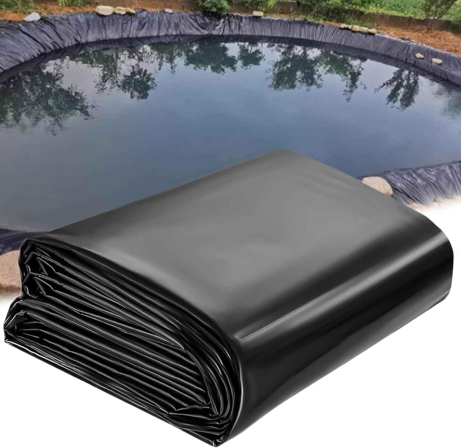 Pond Liner - 3 x 6 m - Waterproof Membrane for Gardens & Pools - Heavy ...
