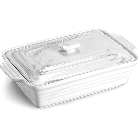 Amazon.com: HVH Ceramic Casserole Dish with Lid Oven Safe, 9x13 ...