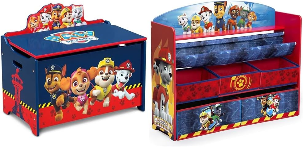 Amazon.com: Delta Children Deluxe Toy Box, PAW Patrol & Deluxe Book ...
