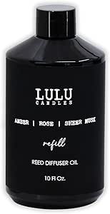 Amazon.com: Amber, Rose & Sheer Musk, Reed Diffuser Oil by Lulu Candles ...