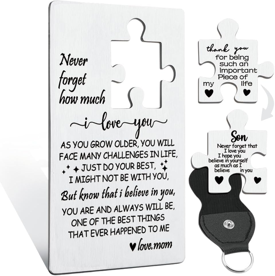 Amazon.com: llxxeyopqdxz Son Wedding Gifts From Mom, Engraved Wallet ...