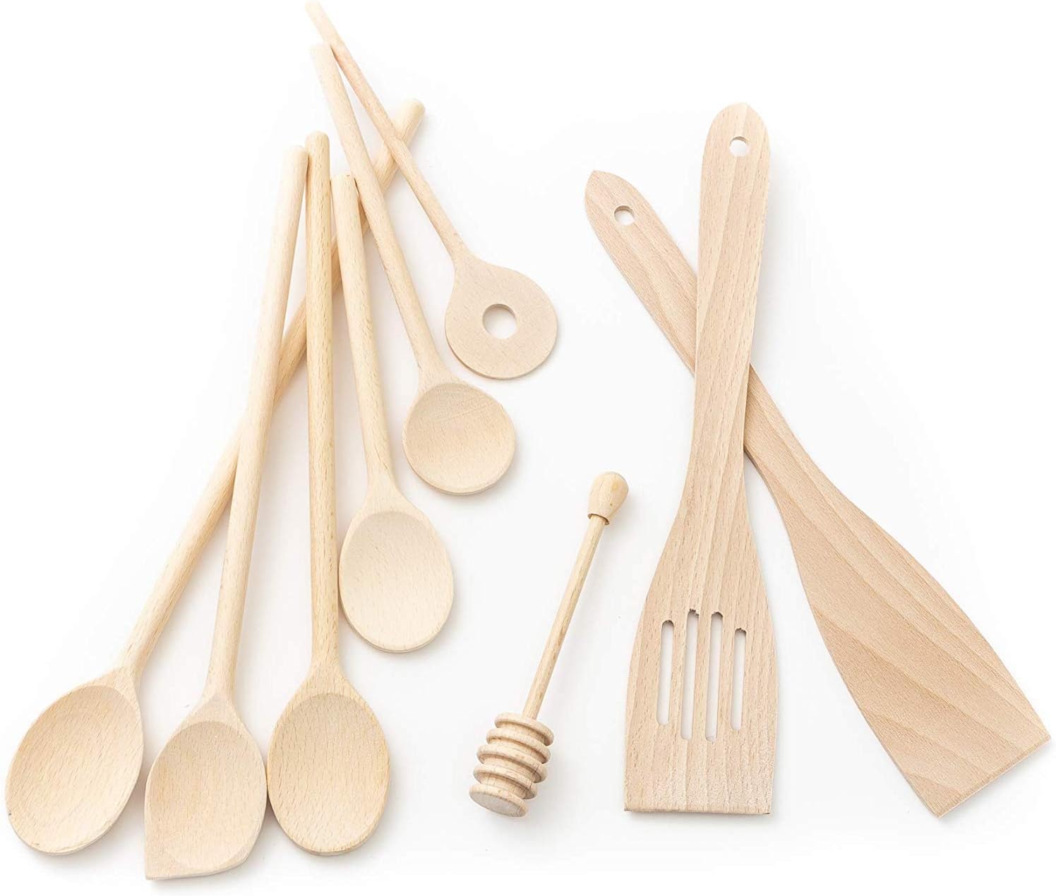 Amazon.com: Real Simple Wooden Spoons for Cooking | 2 Piece Cooking ...
