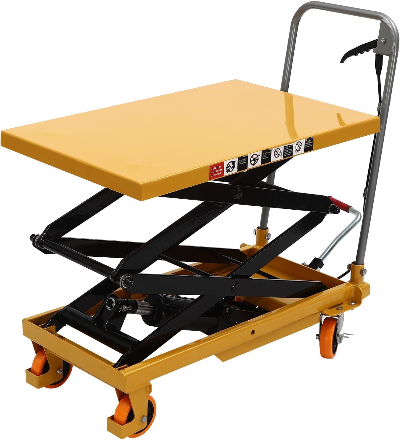 Amazon.com: KAFLLA Double Scissor Hydraulic Lift Table Cart, 11" - 50 ...