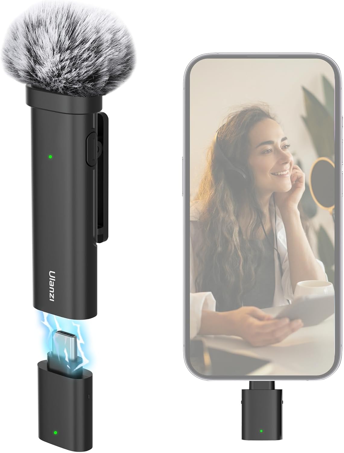 Amazon.com: ULANZI Wireless Lavalier Microphone, 2.4GHz Lapel Mini ...