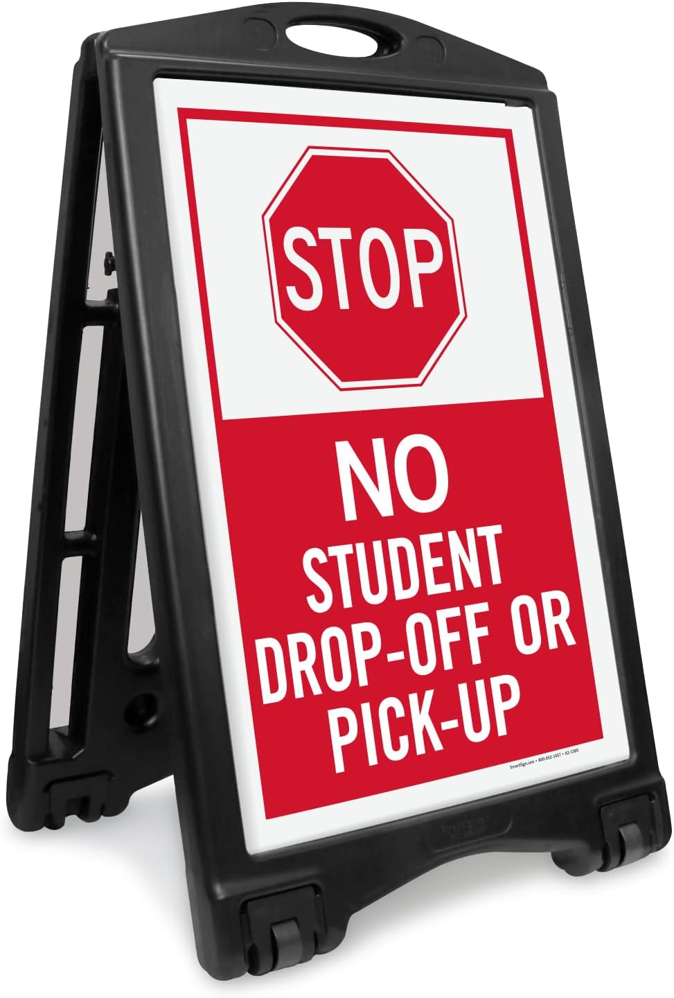 Amazon.com : SmartSign "STOP No Student Drop-Off or Pick-Up" Foldable ...