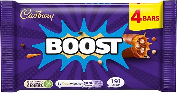 Cadbury Boost Original, OFFICIAL, Chocolate Bars Filled with Biscuit ...